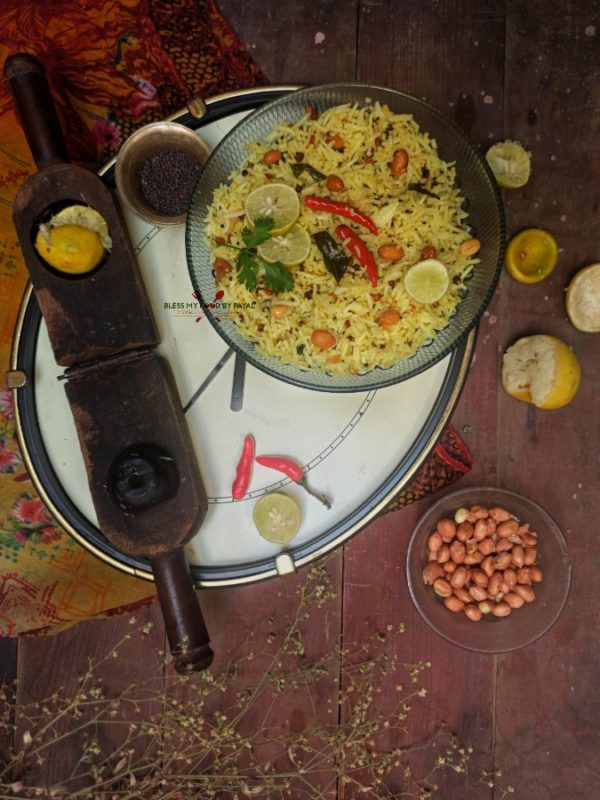 Vegan lemon rice | chitranna recipe | chitrannam recipe