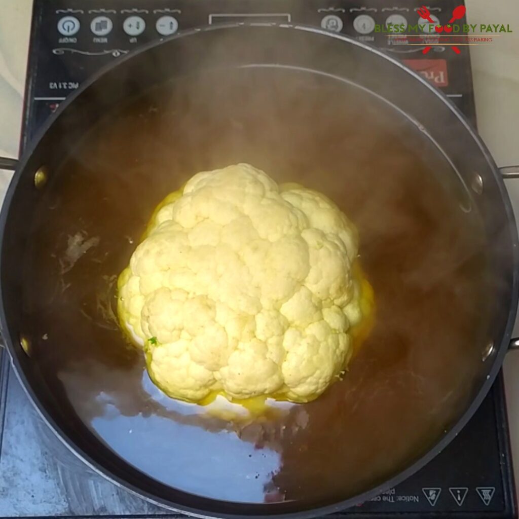 Whole Roasted Cauliflower Indian Recipe - Gobi Musallam Recipe