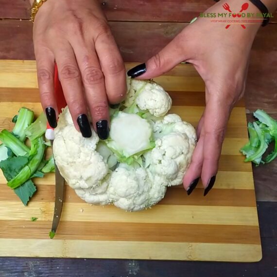 Whole Roasted Cauliflower Indian Recipe - Gobi Musallam Recipe