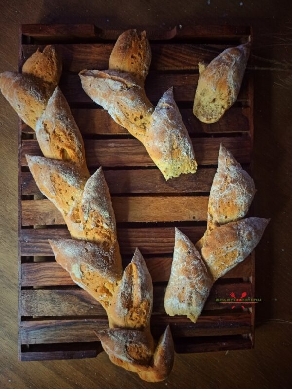 Pain d'epi bread (wheat stalk bread) Recipe | Bless My Food by Payal
