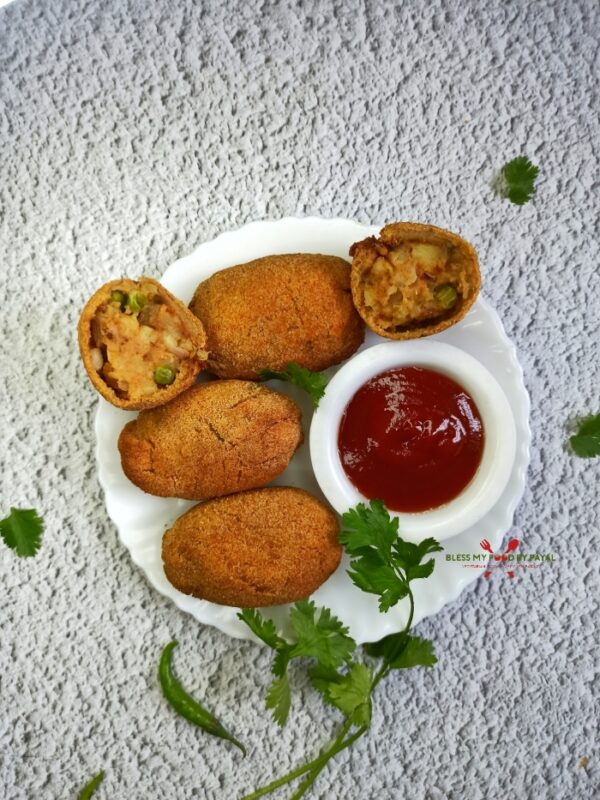 indian bread roll in air fryer recipe - bless my food by payal