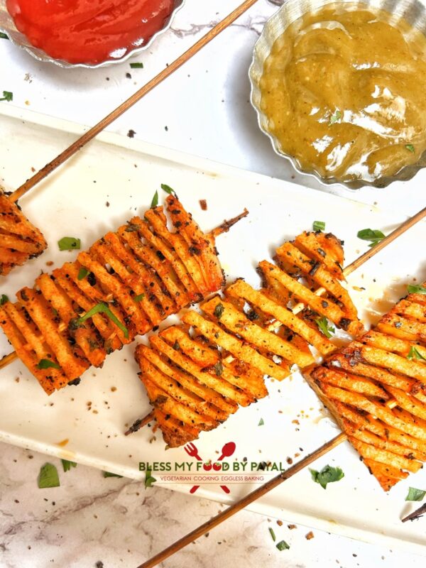 Crispy Accordion Potatoes Recipe | Criss cross fried potatoes