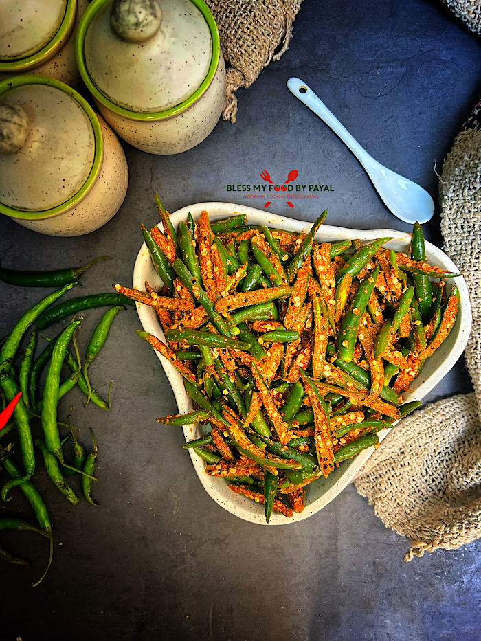 No Oil Instant Green Chili Pickle Recipe