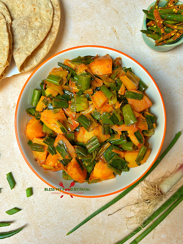 Hare Pyaz ki Sabzi Recipe | Spring Onion Sabzi