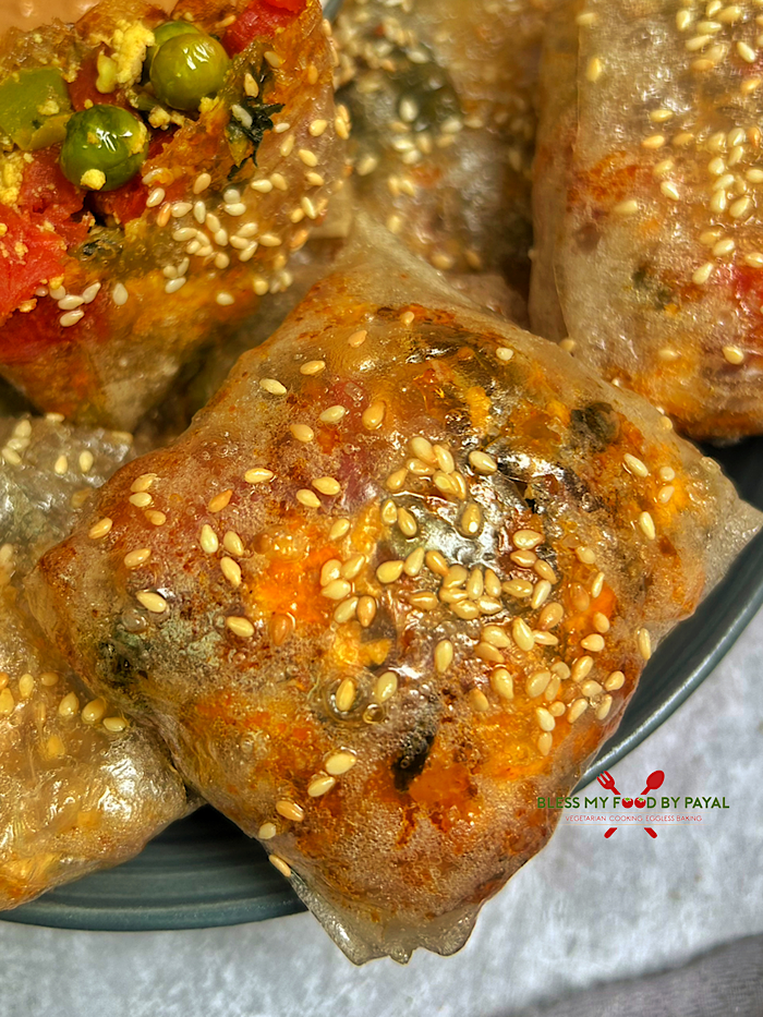 Air Fried Tofu Rice Paper Parcels | Crispy Tofu Rice Paper Parcels in ...
